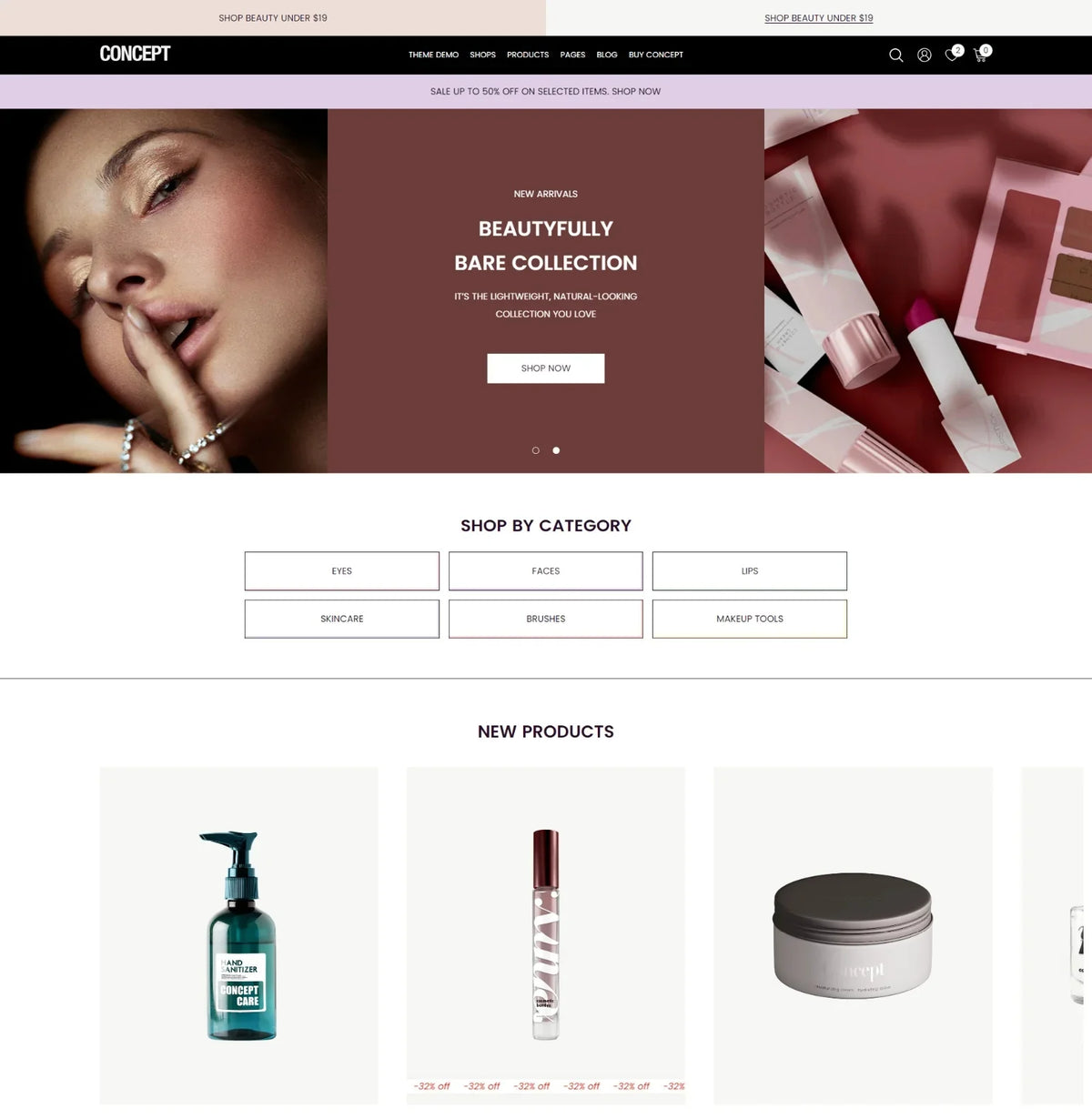 Concept - Beauty and Cosmetics - Ecommerce Website Template | Shopify