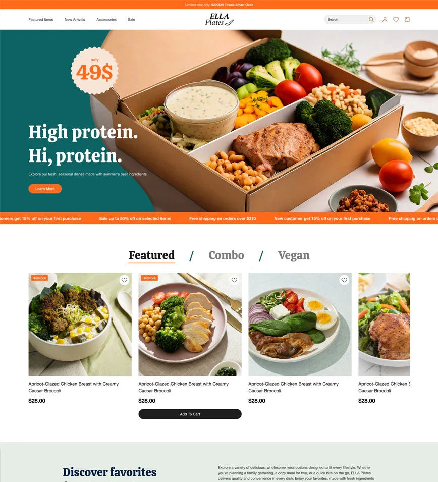Ella – Lunch Set Shopify Theme for Food & Meal Stores | HaloThemes