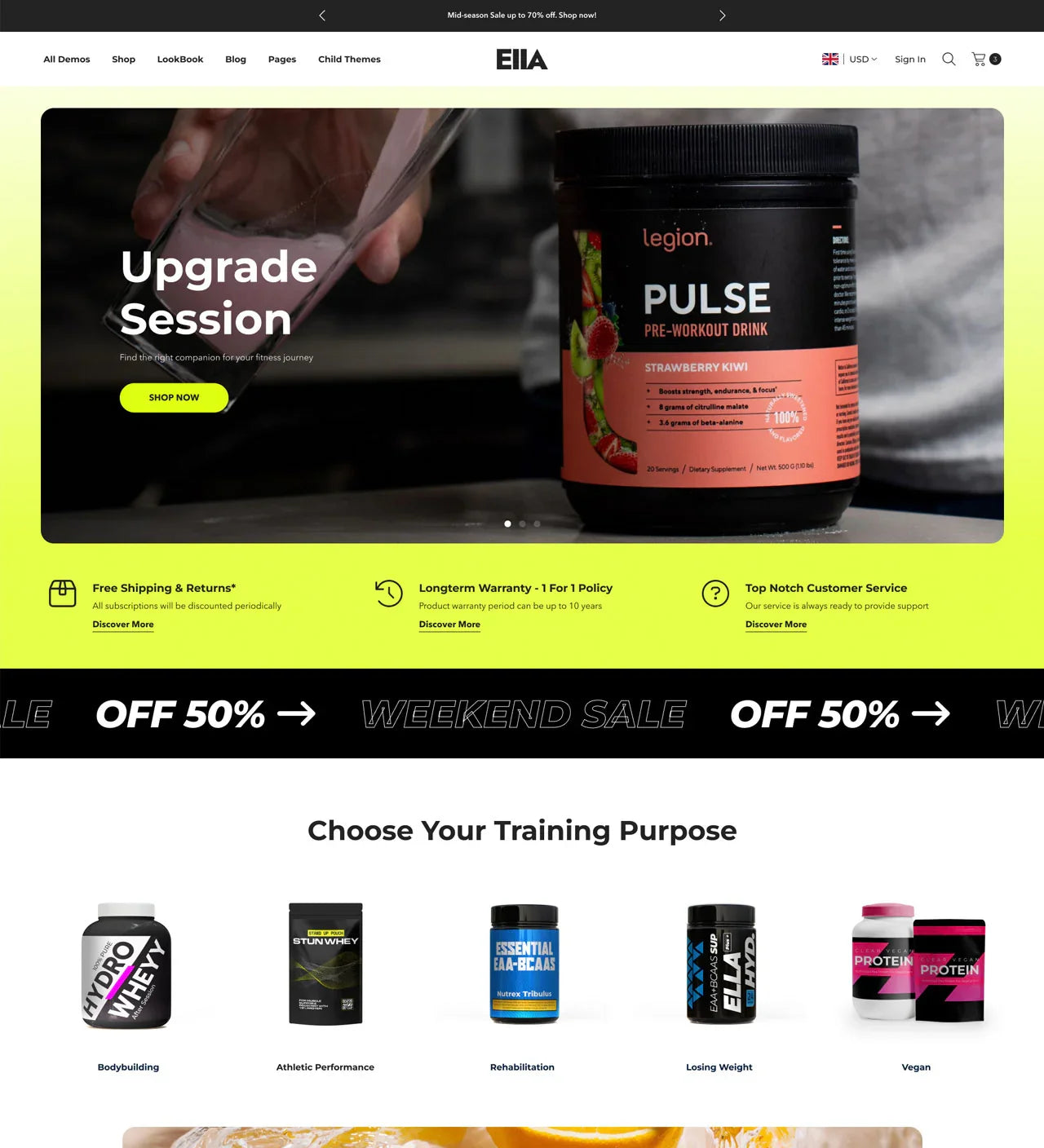 Ella – Dietary Supplement Shopify Theme for Health Stores | HaloThemes