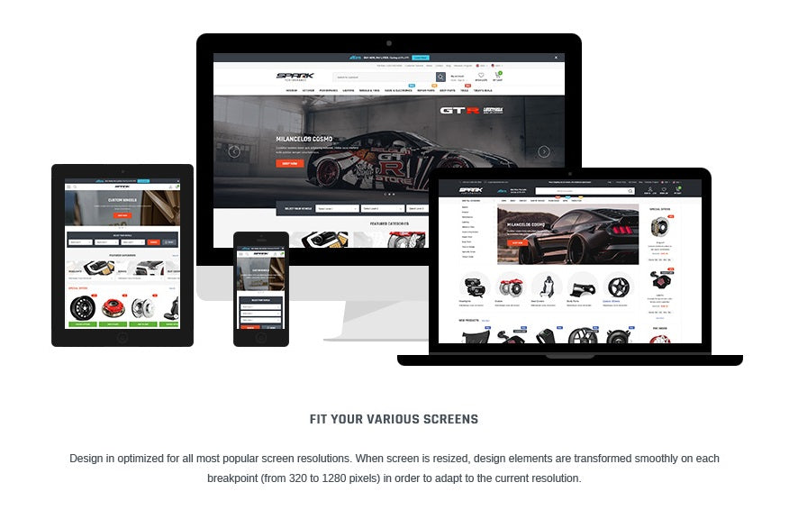 Spark Theme - Auto Parts Ecommerce Website Template