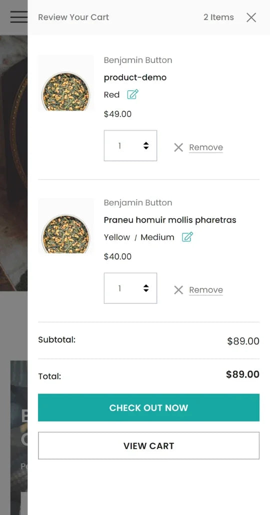 BigCommerce Add-on: Ajax Dropdown Cart