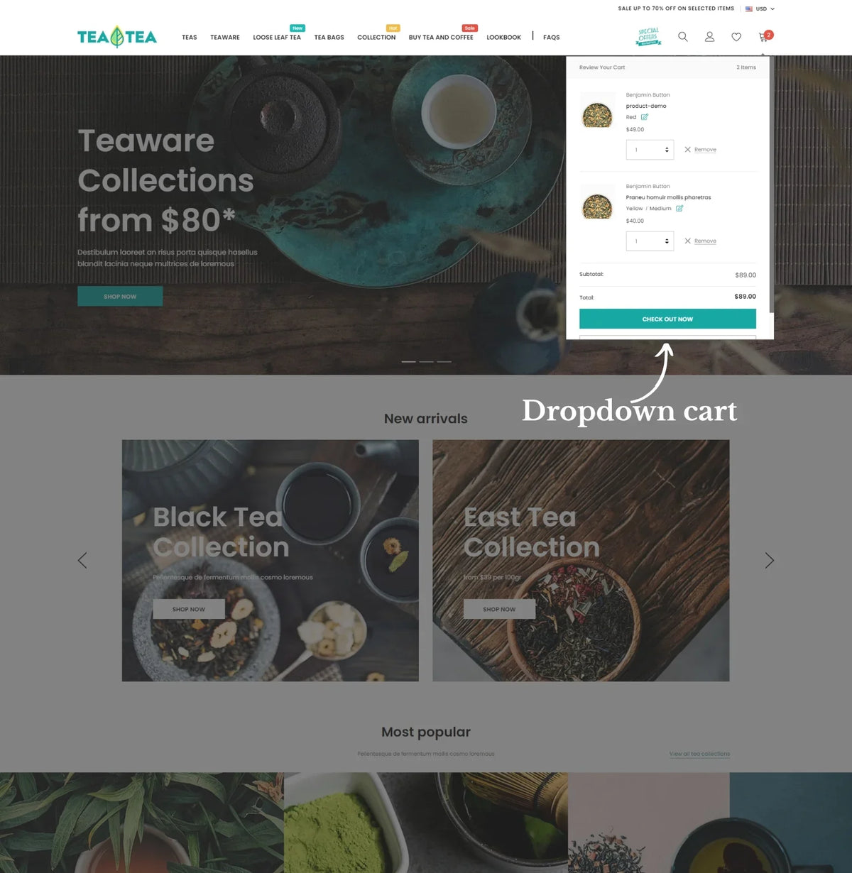 BigCommerce Add-on: Ajax Dropdown Cart