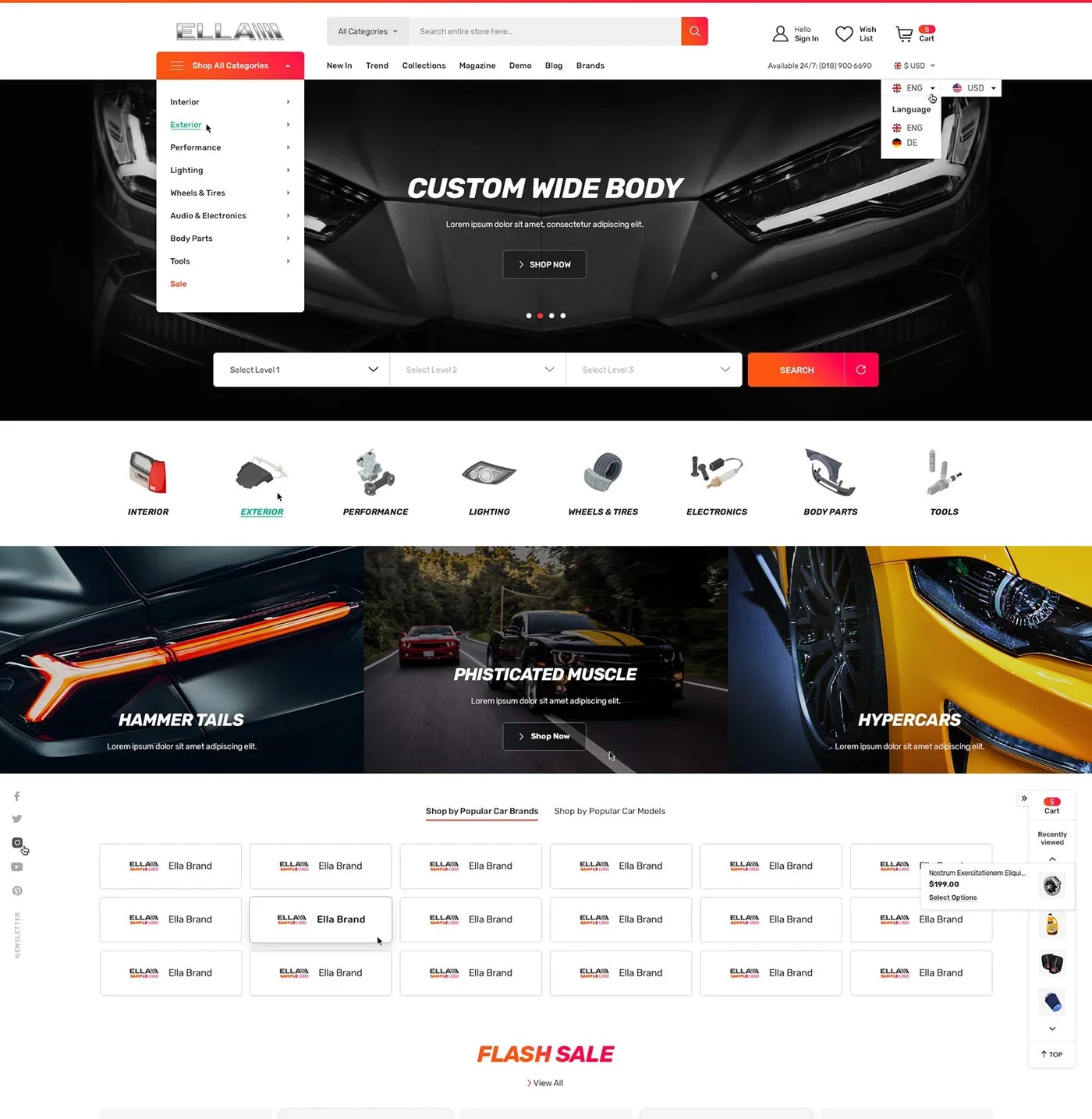 Ella – Automotive Parts Shopify Theme for Car & Motor Stores | HaloThemes