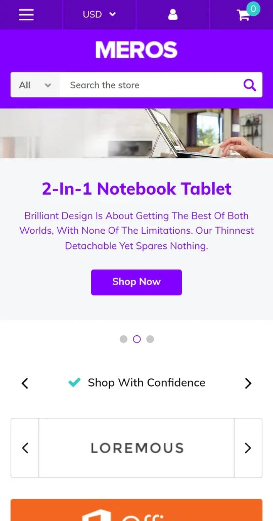 MEROS - Electronics & Computers - Ecommerce Website Template