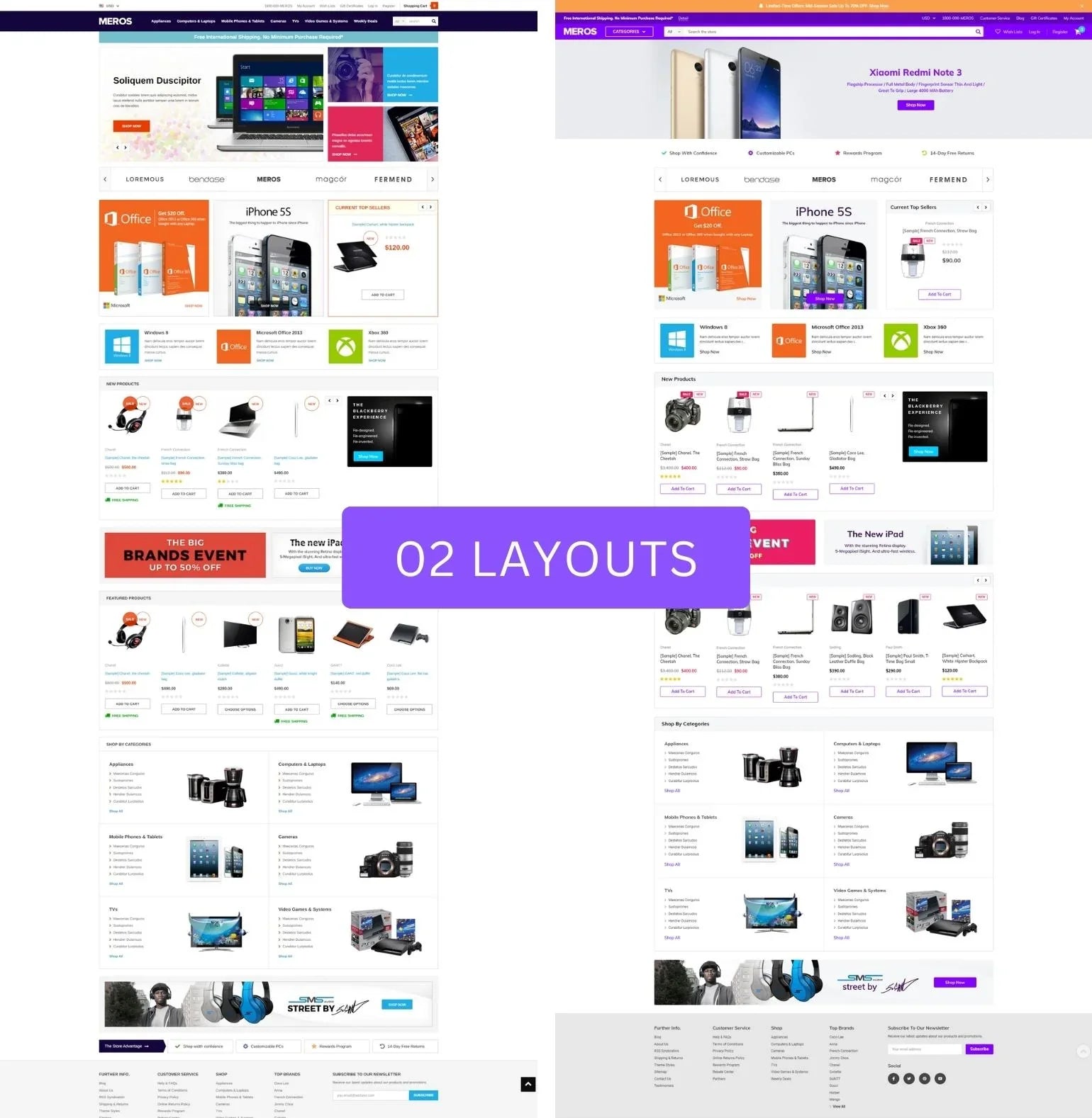 MEROS - Electronics & Computers - Ecommerce Website Template
