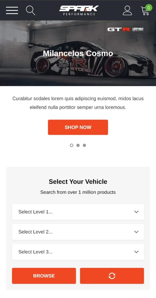 Spark Theme - Auto Parts Ecommerce Website Template