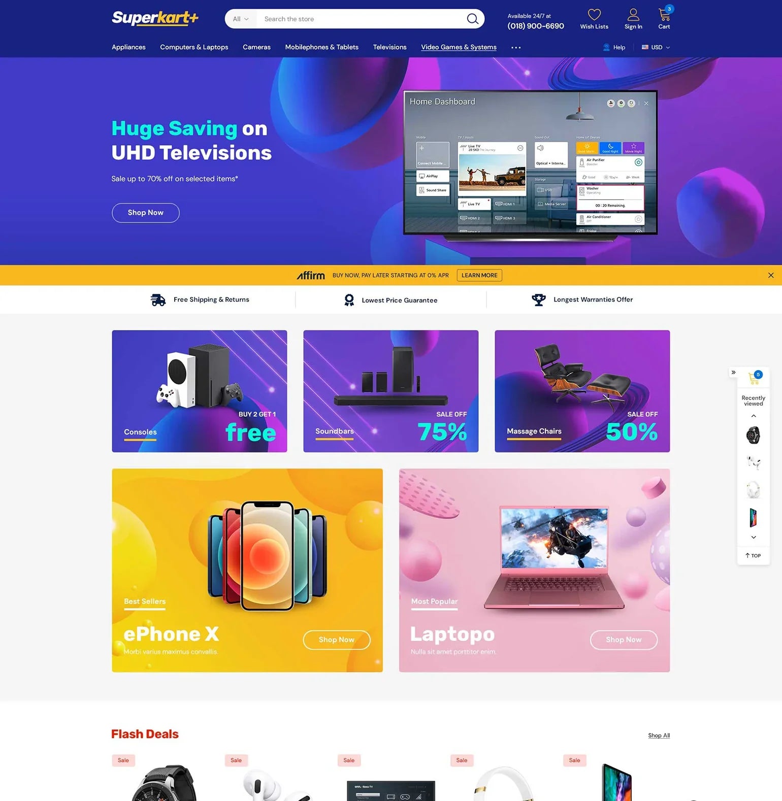 Superkart - Electronics and Computers Ecommerce Template | HaloThemes